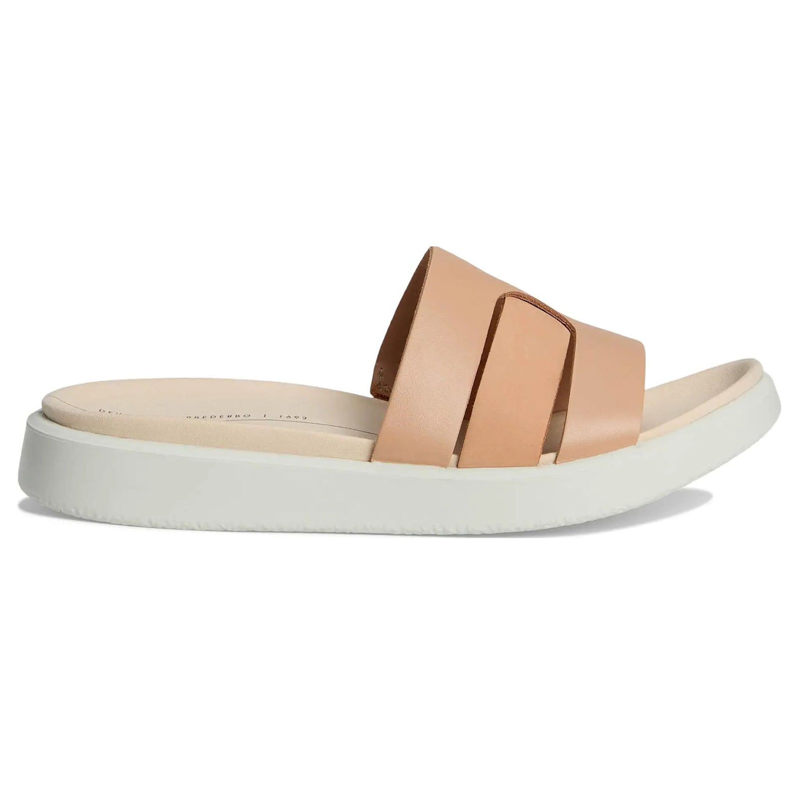 Ecco Flowt 273743 Leather Women's Slides Biscuit Biscuit Sandals