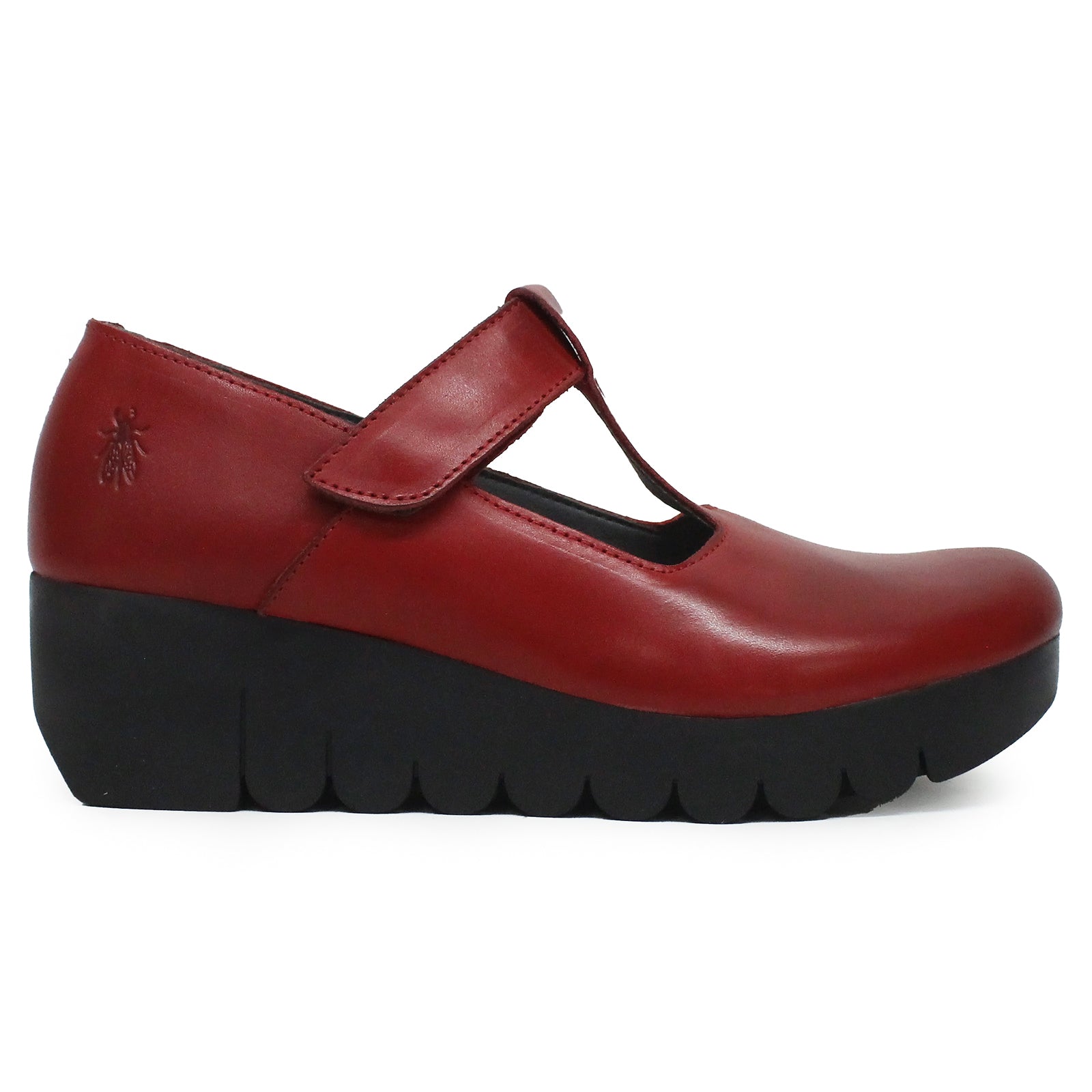 Fly London VEKA339FLY Burn Leather Women's Red Heels Shoes