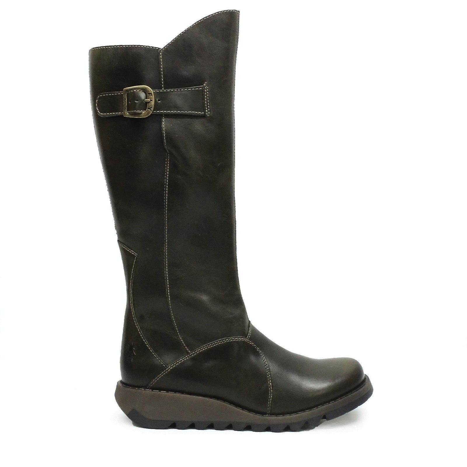 Fly London MOL 2 Rug Leather Women's Diesel Calf Length Boots