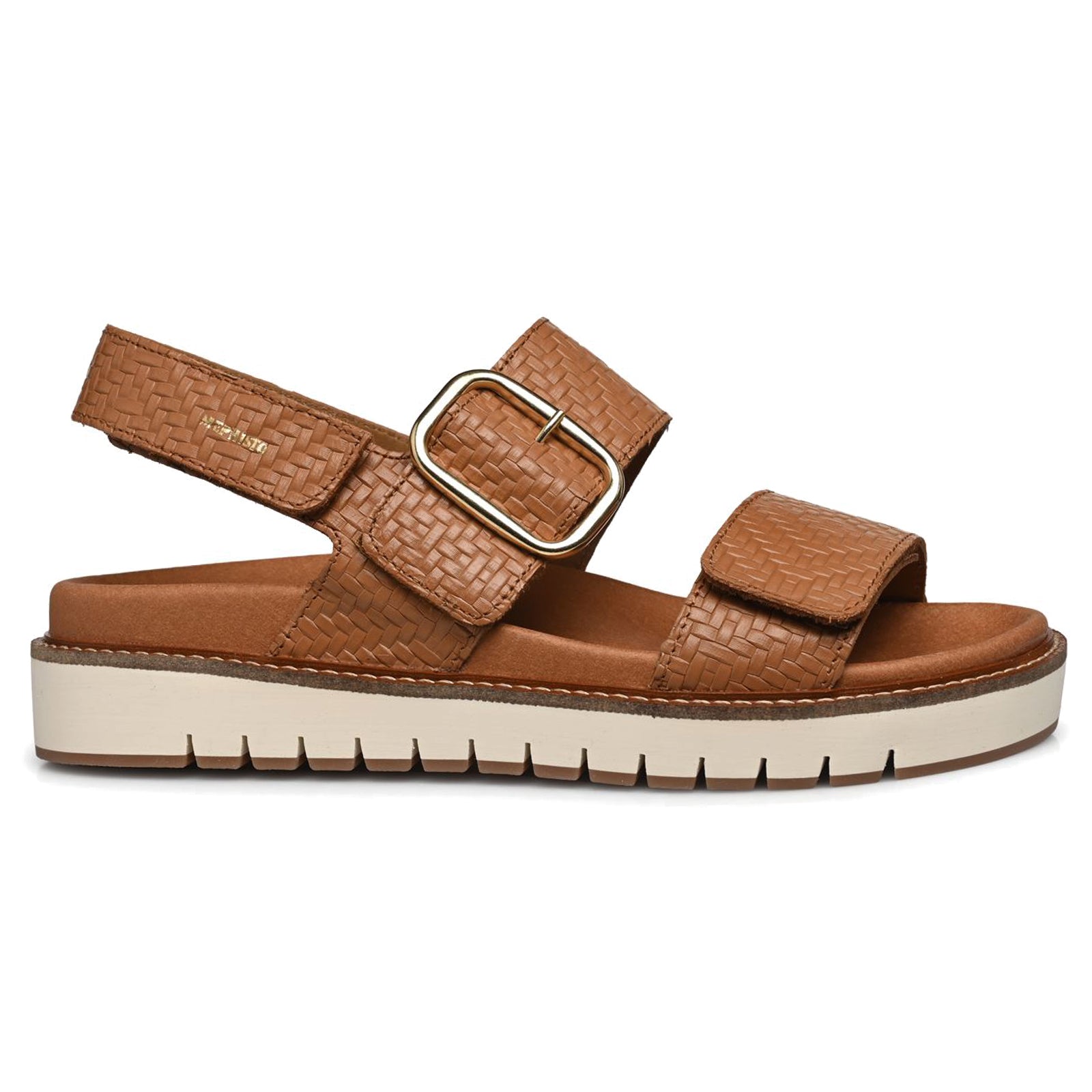 Mephisto Belona Leather Women's Brandy Hook and loop Sandals