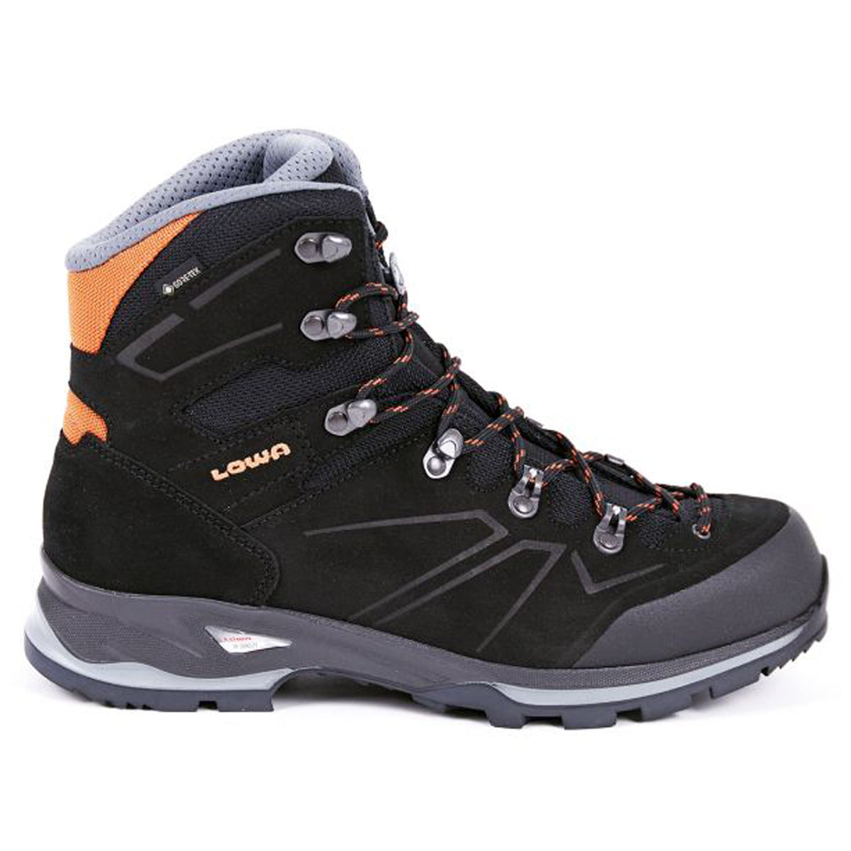 Lowa Baldo GTX Suede Textile Men's Lace Up Black Orange Boots