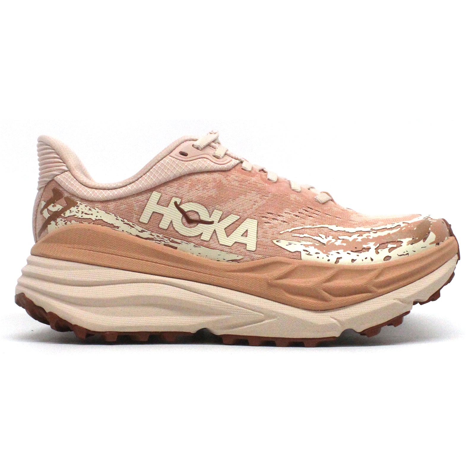 Hoka Stinson 7 Textile Synthetic Women's Cream Sandstone Running Trainers