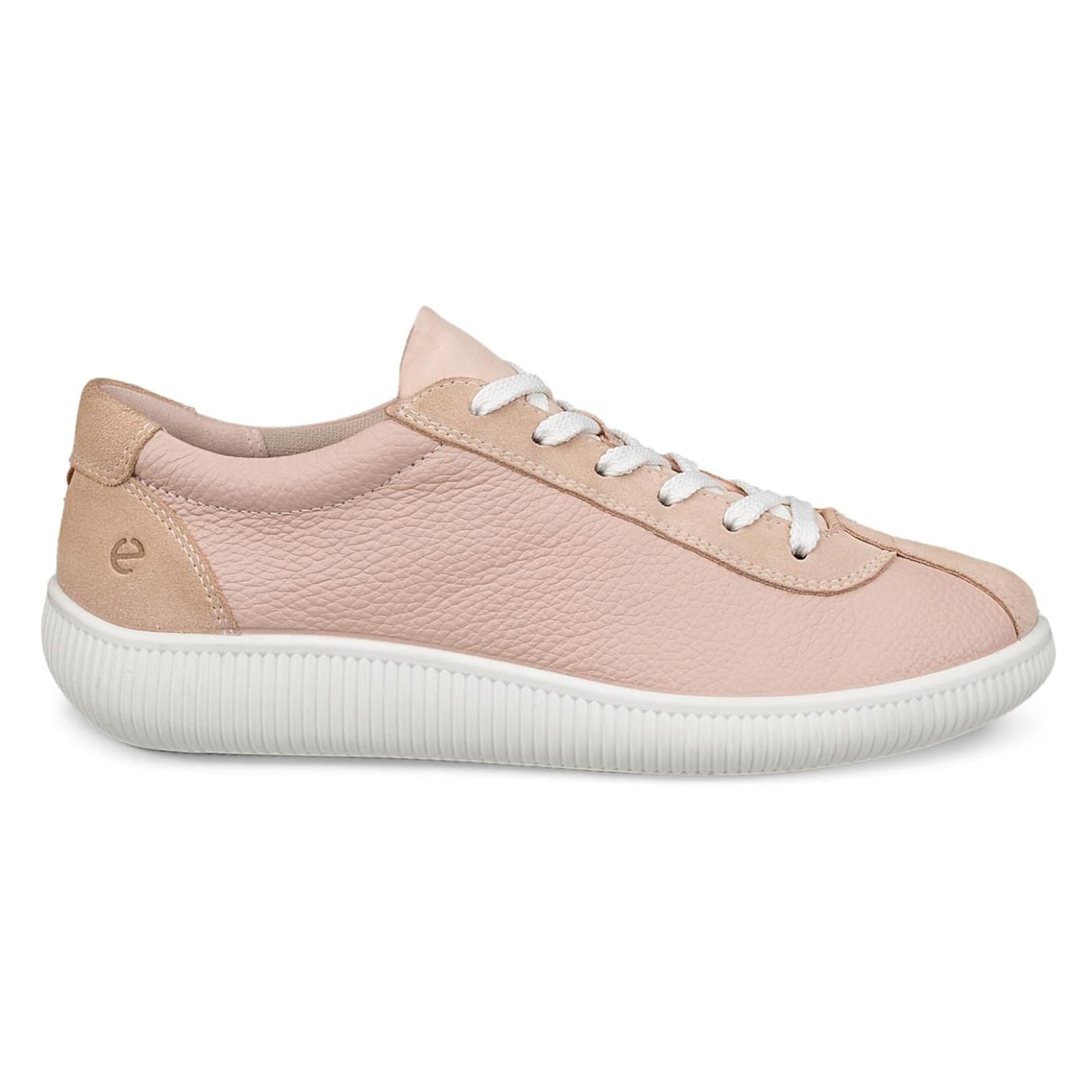 Ecco Soft Zero Leather Women's Lace Up Rose Dust Trainers
